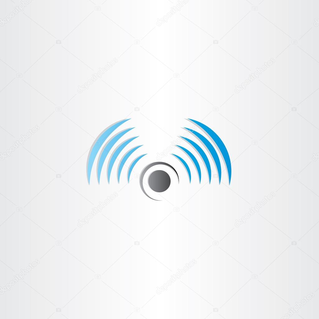 Radio waves vector logo icon — Stock Vector © blaskorizov #99603538