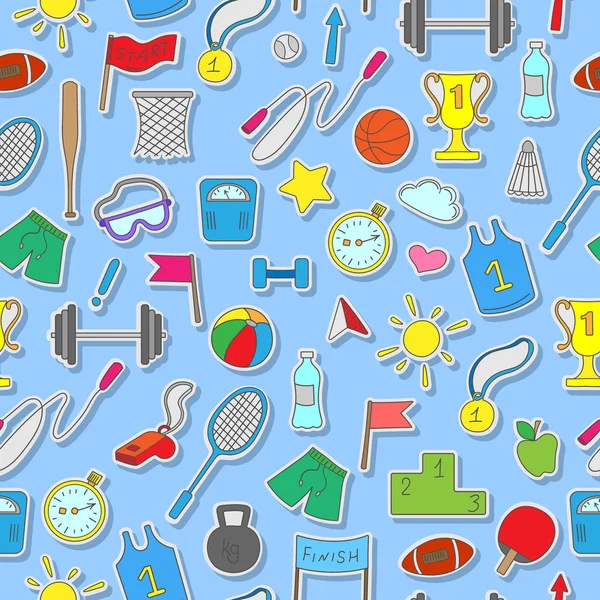 Seamless background on a theme sports and physical development , simple ...