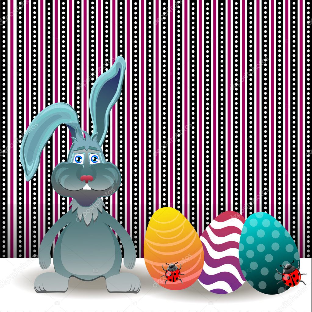 Easter symbols in stripes Stock Vector Image by ©Tverdohlib.com #100133938