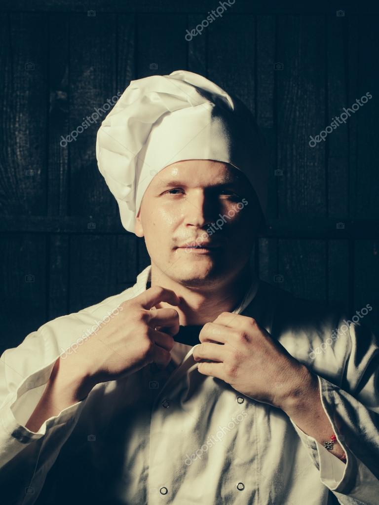 Chef in white uniform — Stock Photo © Tverdohlib.com #112894126