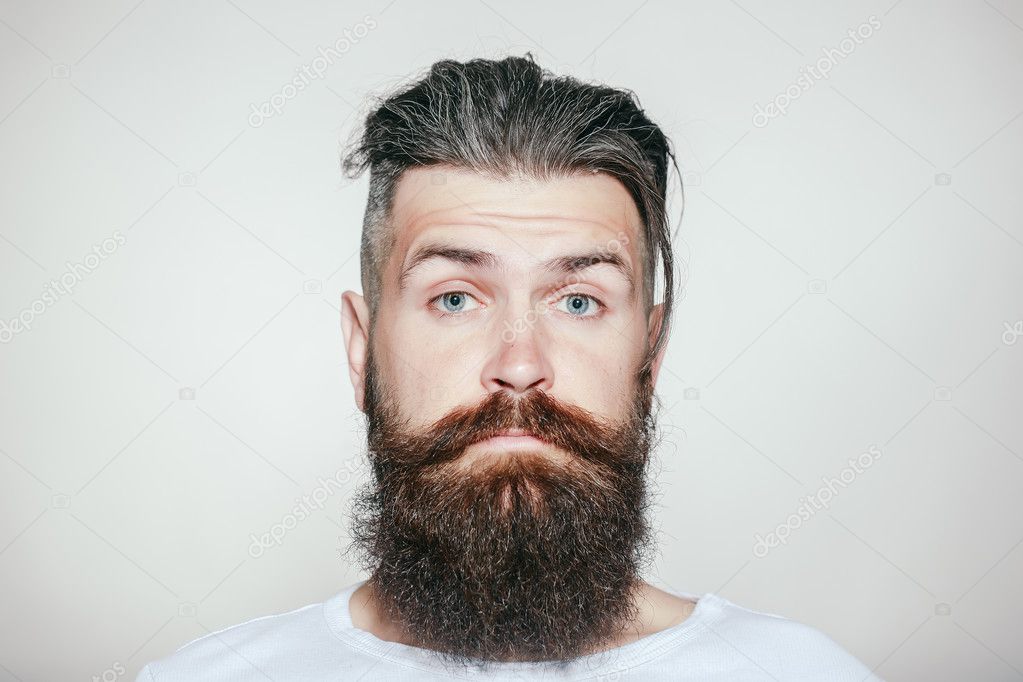 Surprised bearded man — Stock Photo © Tverdohlib.com #120433700