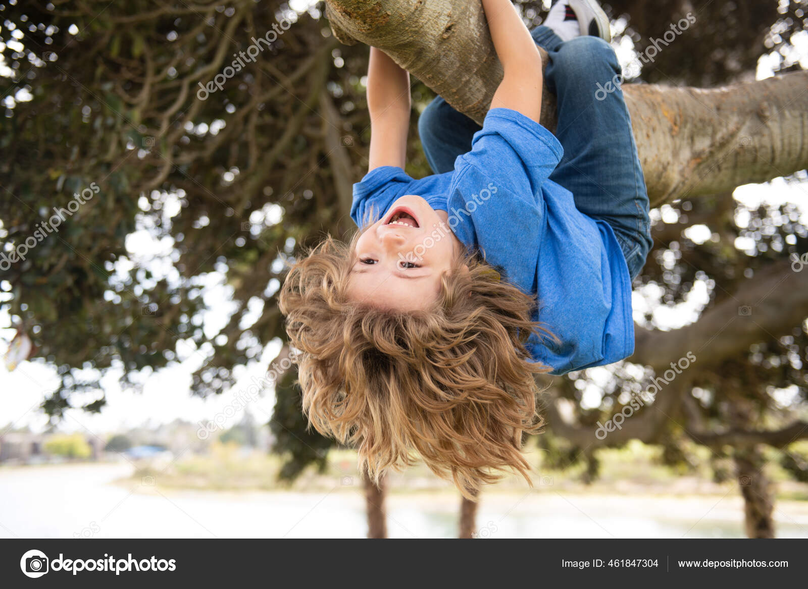 Kids Hanging Upside Down