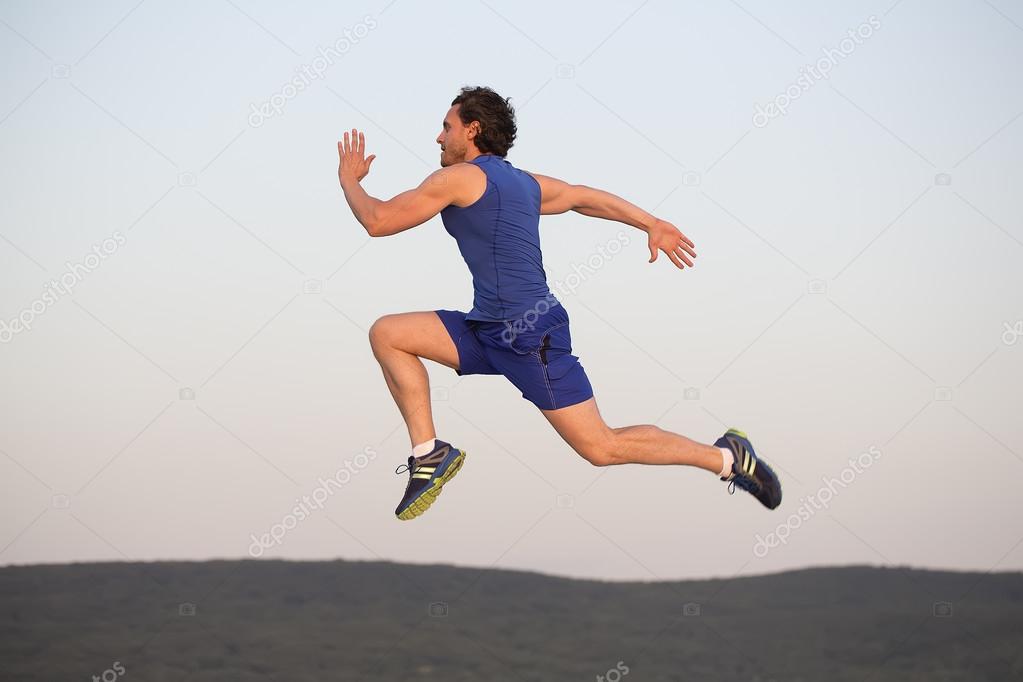 Active sportsman running — Stock Photo © Tverdohlib.com #82188836