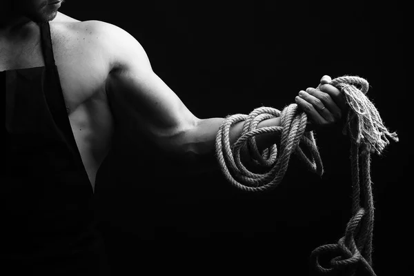 Muscular man in apron Stock Photos, Royalty Free Muscular man in apron ...