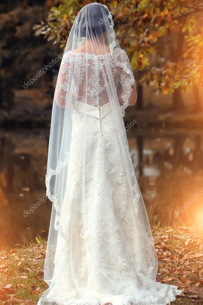 Back view of bride — Stock Photo © Tverdohlib.com #89199212