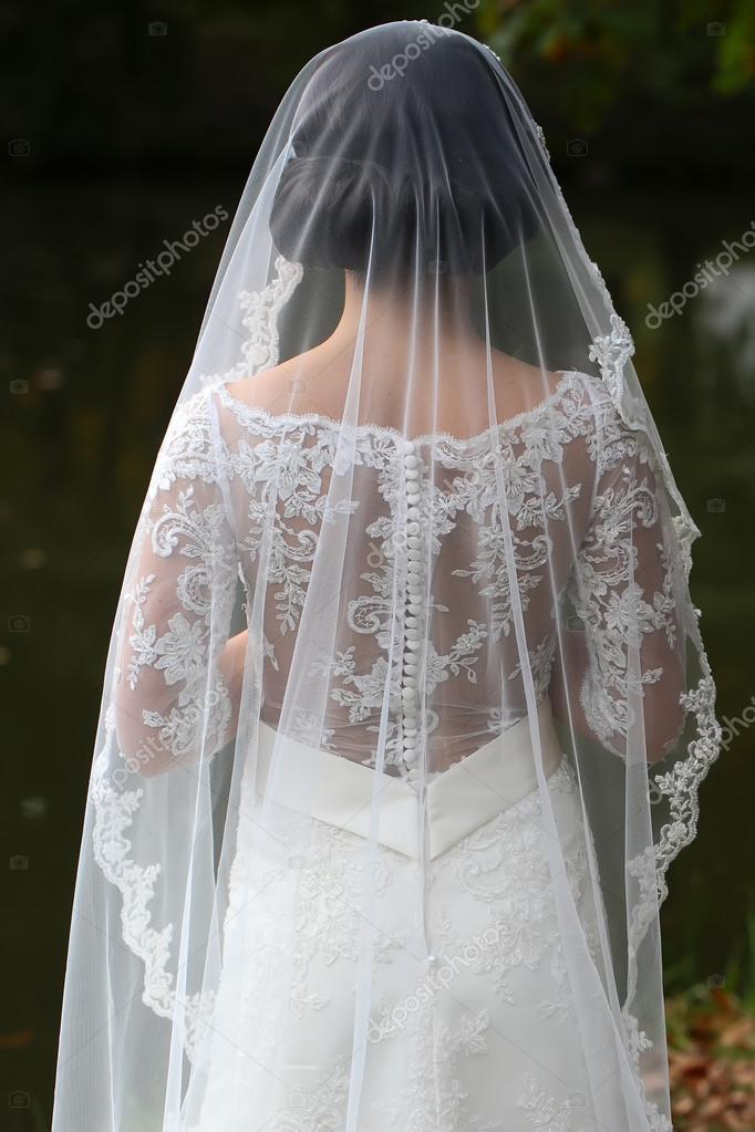 Back view of bride — Stock Photo © Tverdohlib.com #89687560