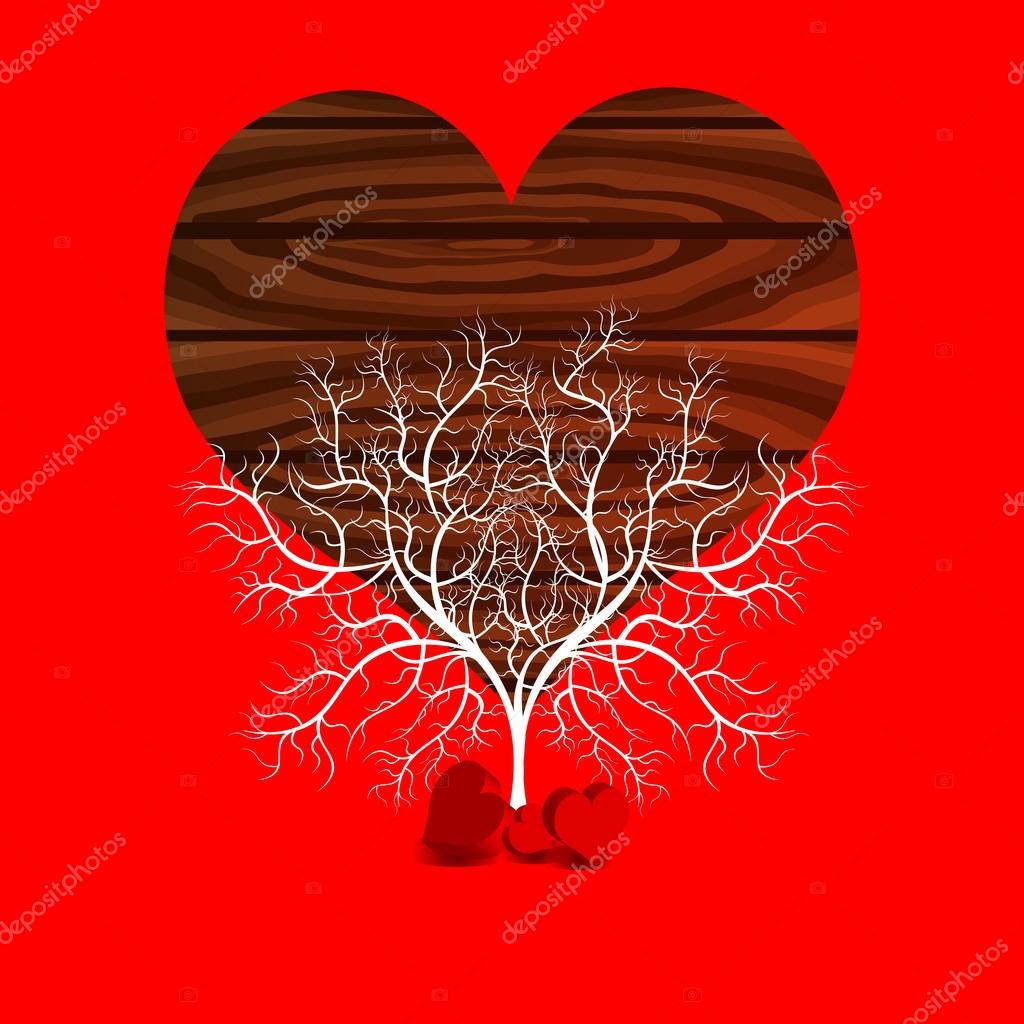 Tree and heart Stock Vector Image by ©Tverdohlib.com #96726296