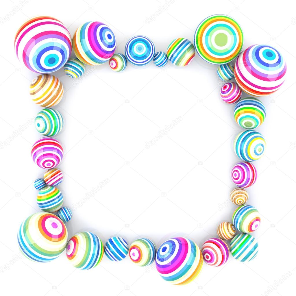 Marco de bolas de colores — Fotos de Stock © klenger #52908417