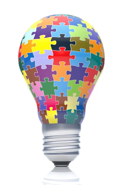 Puzzles with Light Bulb Stock Photo by ©klenger 58491807