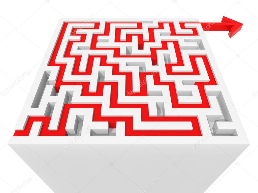 Solved maze puzzle Stock Photo by ©klenger 63316329