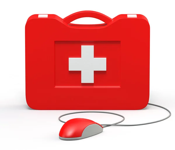 Data folders in life buoy with first aid symbol. Rescuing your f Stock ...