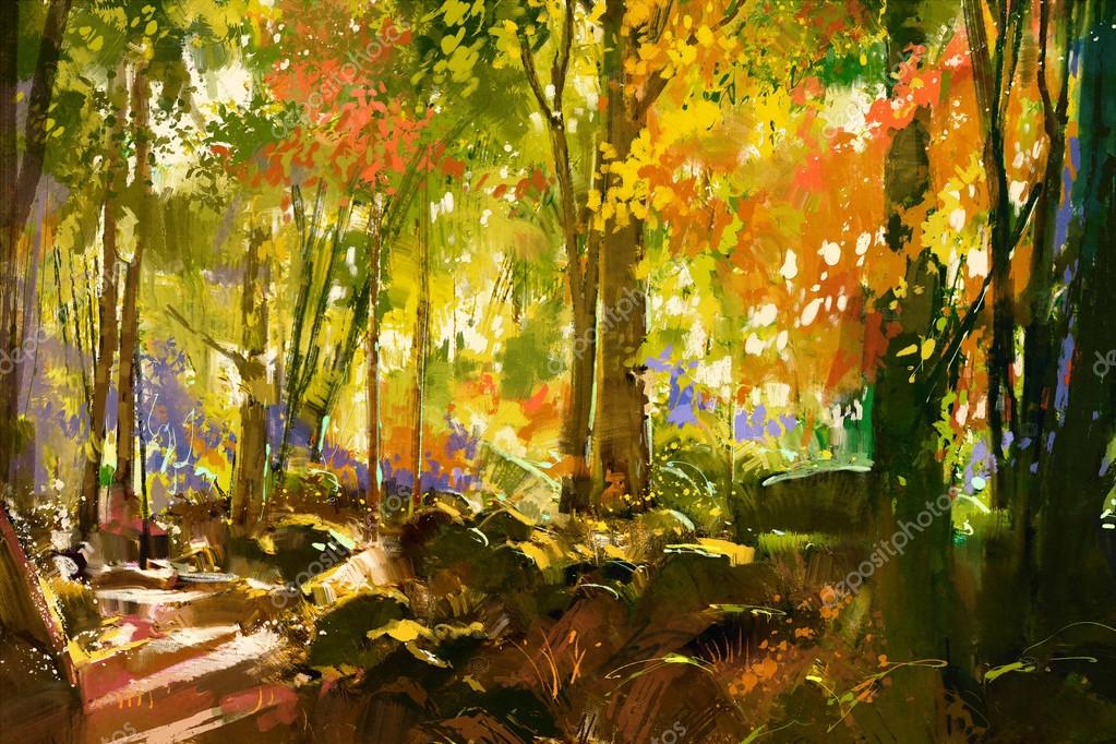 Bright forest,beautiful nature in spring — Stock Photo © grandfailure ...