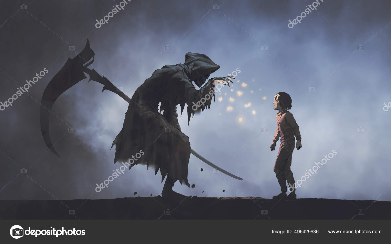 Grim Reaper Painting Medieval