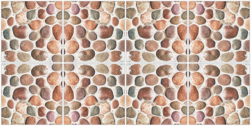 Pebble stone floor tile texture — Stock Photo © jpkirakun #90334656