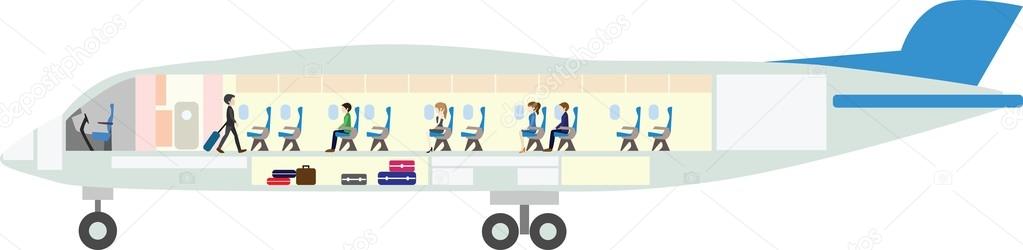 Airplane inside Stock Vectors, Royalty Free Airplane inside ...
