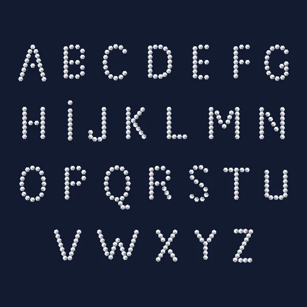 Vector diamond letters with gemstones — Stock Vector © ColorValley #5674008