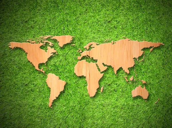 Green Grass World map — Stock Photo © nuttakit #5892320
