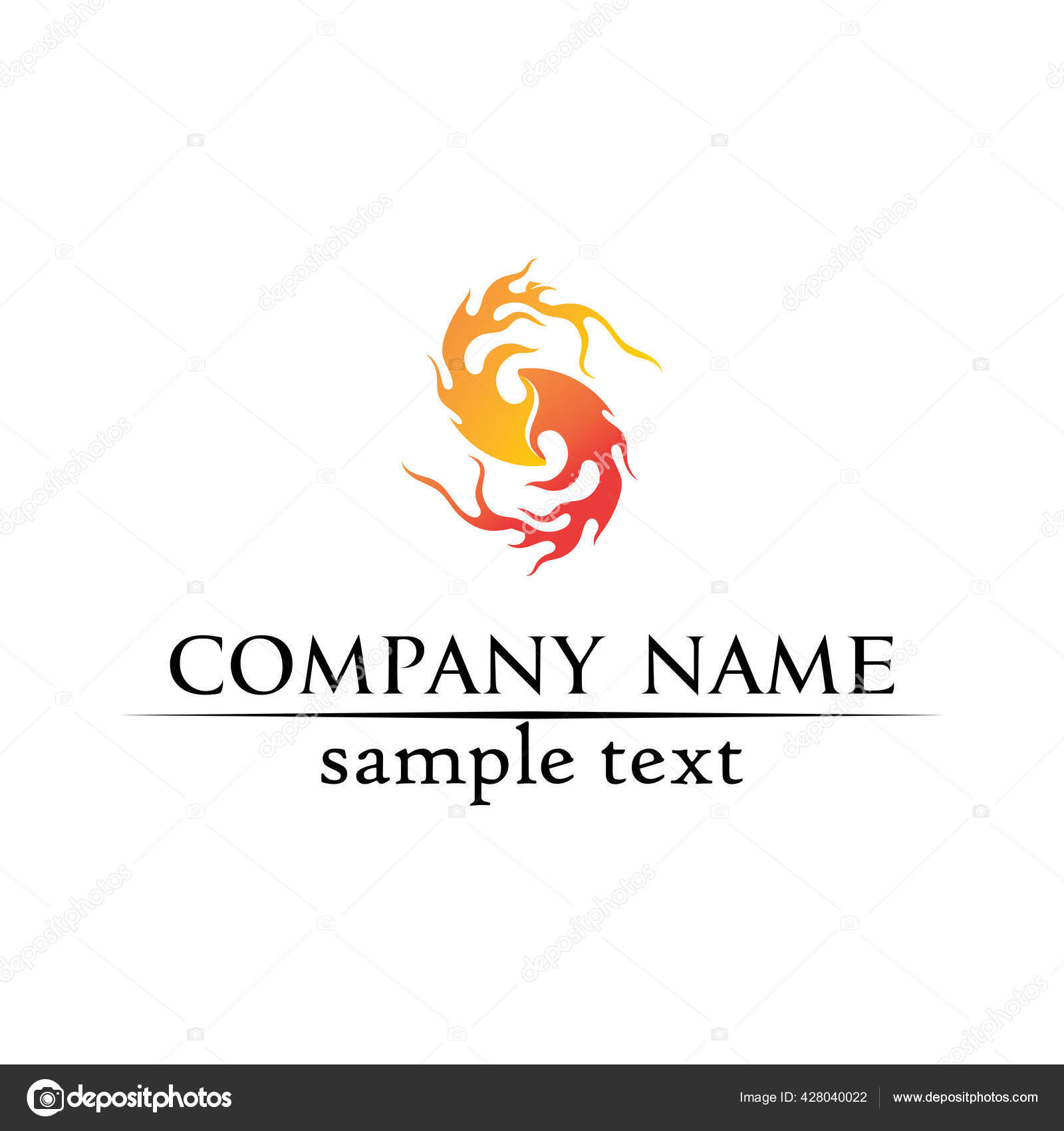 Api Logo Alam Dan Simbol Ikon Templat Vektor Stok oleh ©Anggawork 428040022