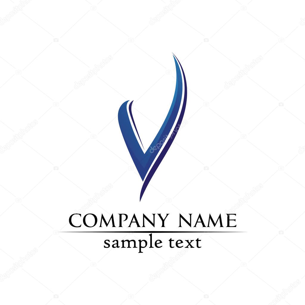 V logo diseño corporativo vector V letras negocio logotipo y símbolos ...