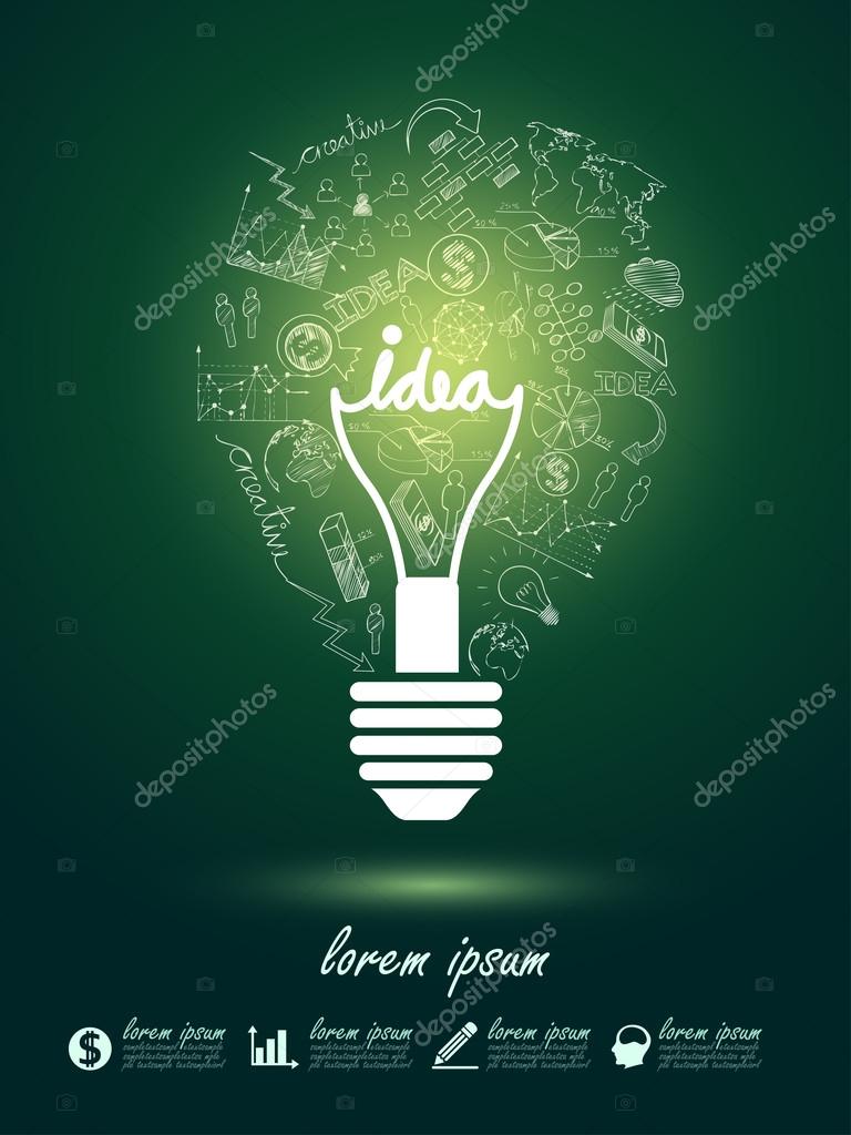 Vector de ideas bombilla Vector de stock #107022618 de ©10comeback