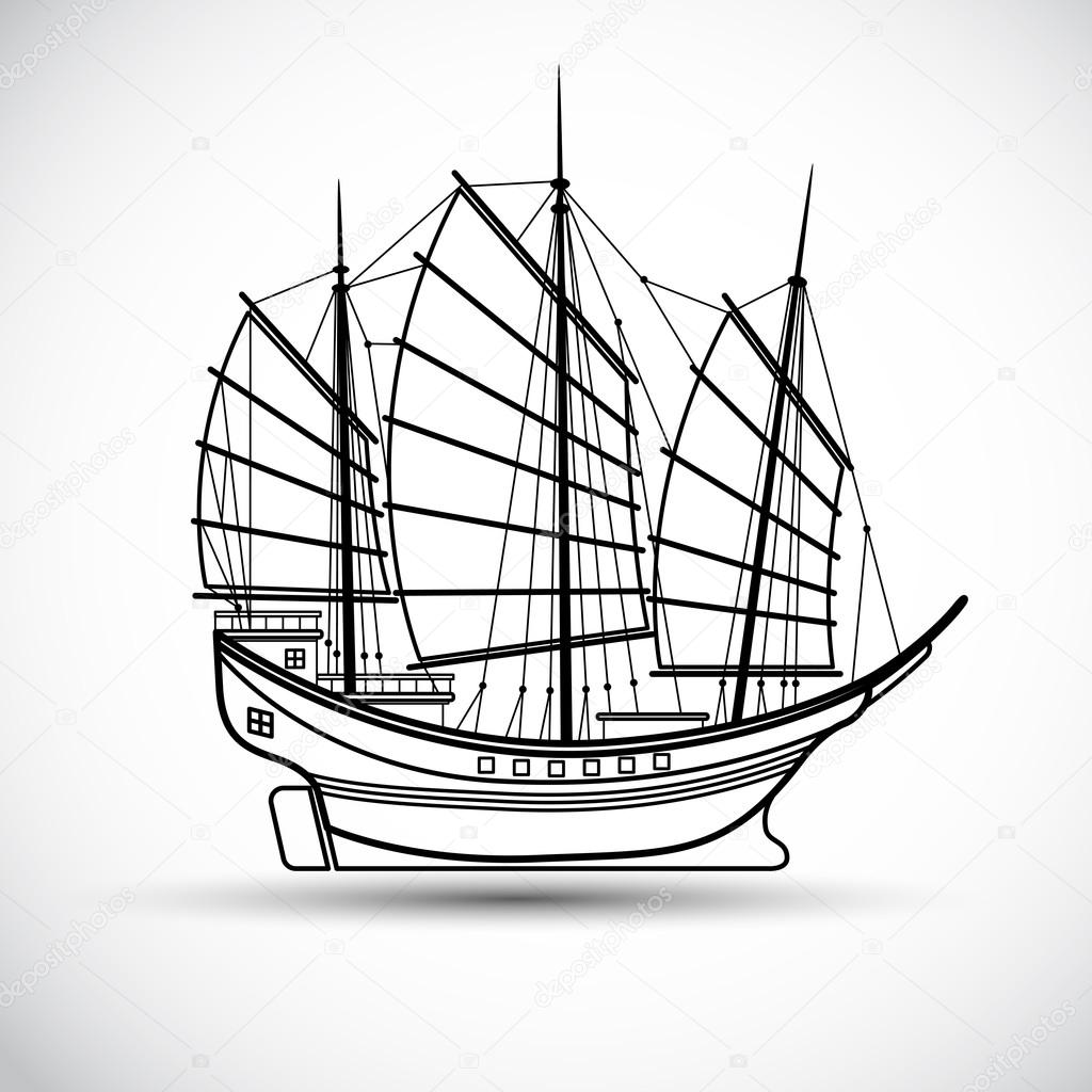 Sailing ships Vector Stock Vector Image by ©10comeback #114972588