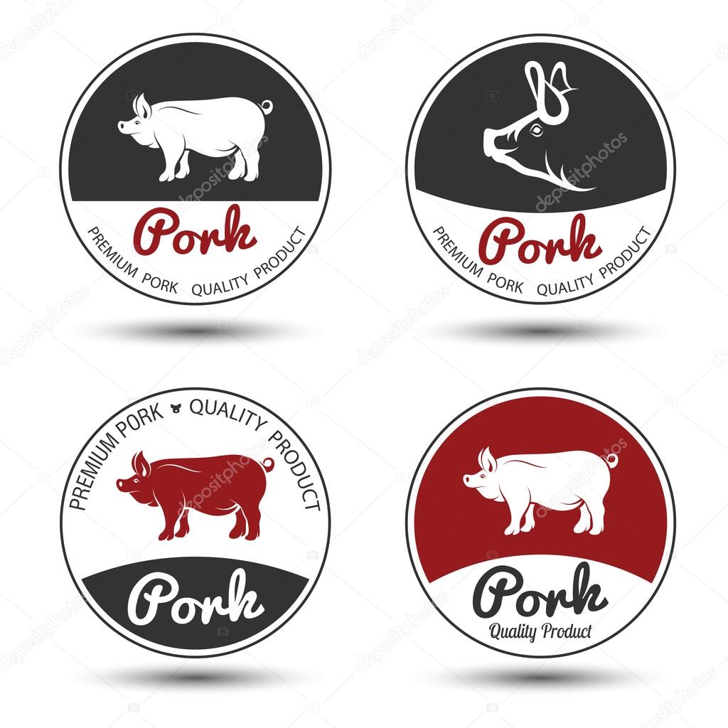 Pork label vector Stock Vector Image by ©10comeback #118225578