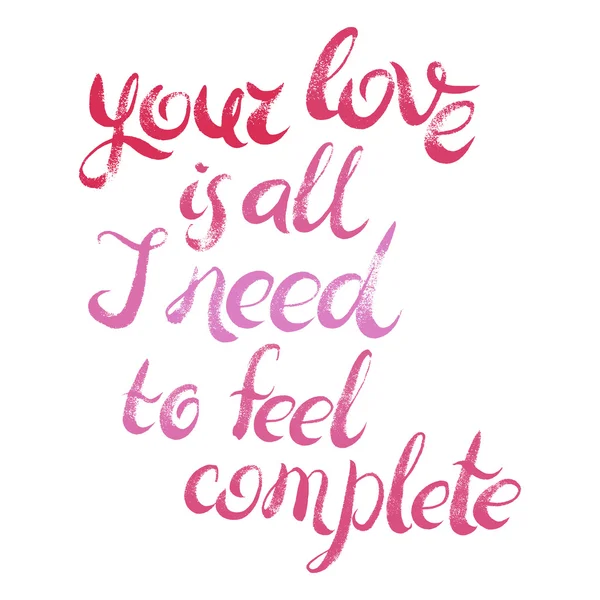 Words of love lettering confession written in lipstick Stock Vector ...