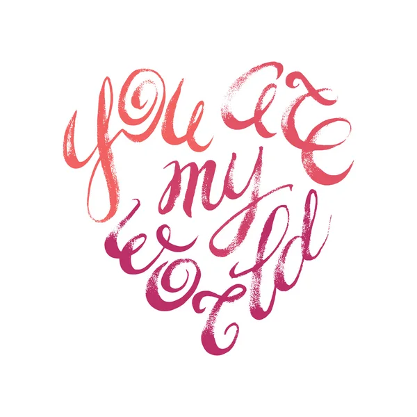 Words of love lettering confession written in lipstick — Stock Vector ...