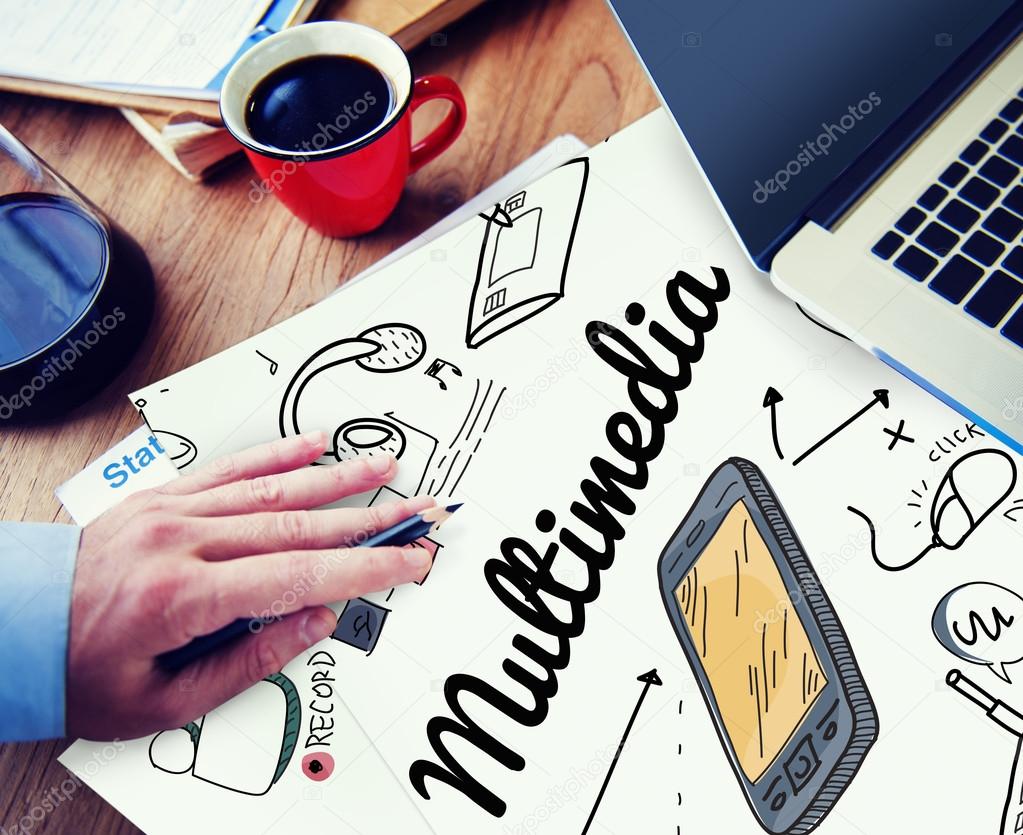 Man working with Multimedia — Stock Photo © Rawpixel #102458074