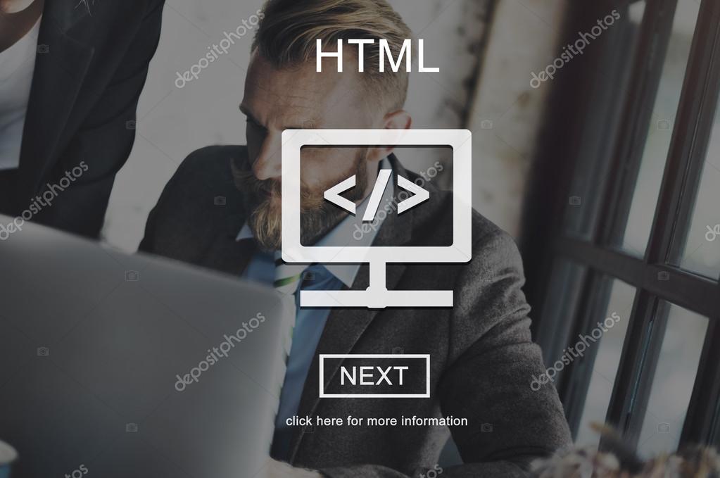 Man and HTML Online Website Technology Concept — Stock Photo © Rawpixel ...