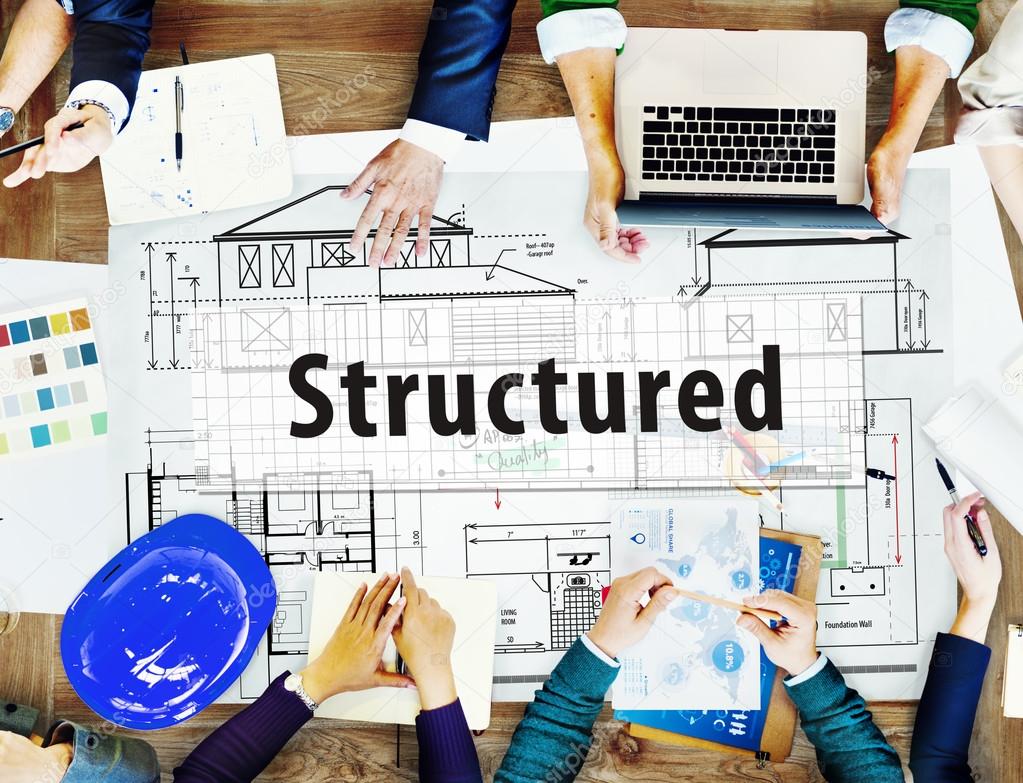 Structured Building Construction Design Plan Concept Stock Photo by ...