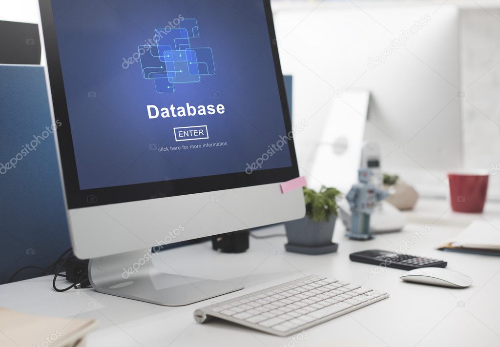Database on monitor computer — Stock Photo © Rawpixel #103645678