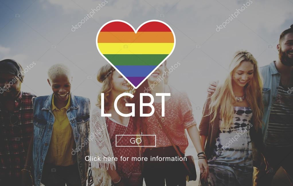 People and LGBT Equal Rights Rainbow Symbol Concept — Stock Photo ...