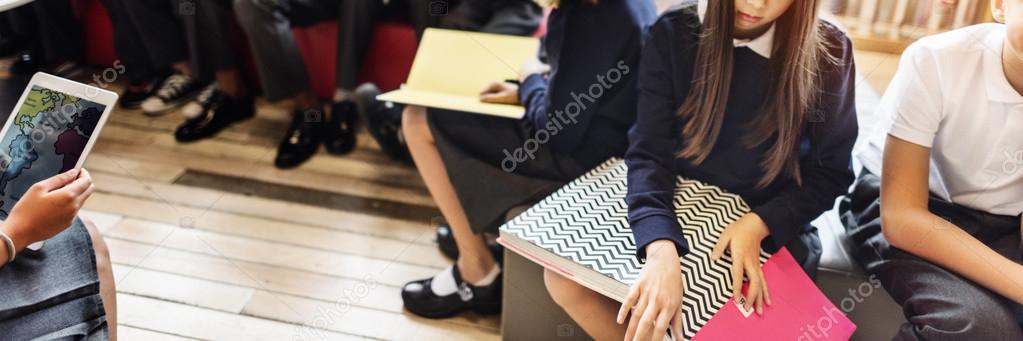 Classmates in library with books Stock Photo by ©Rawpixel 108832786