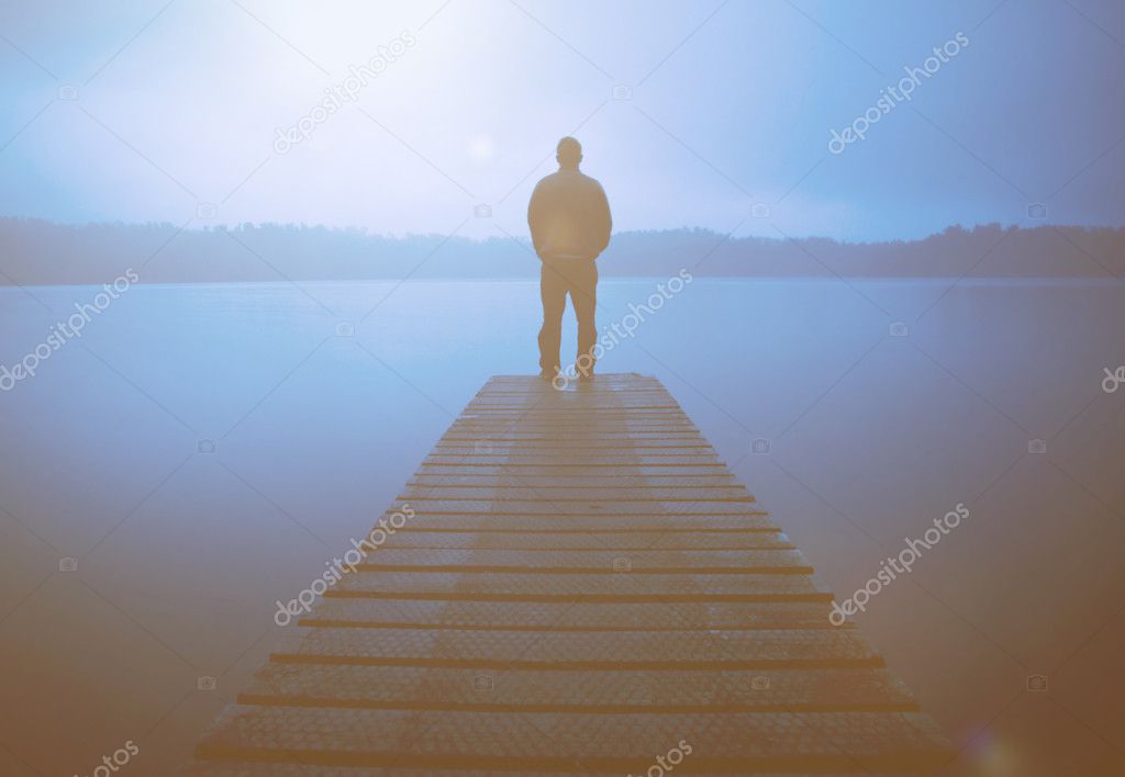 Man Standing on a Jetty Stock Photo by ©Rawpixel 108937756