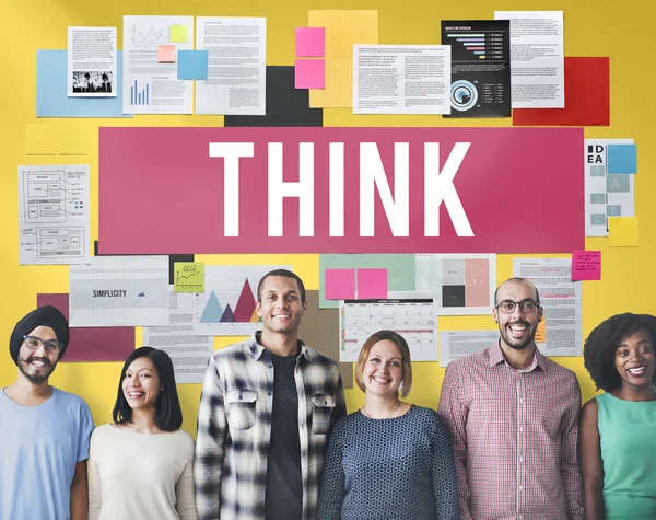Diversity people with think - Stock Image - Everypixel