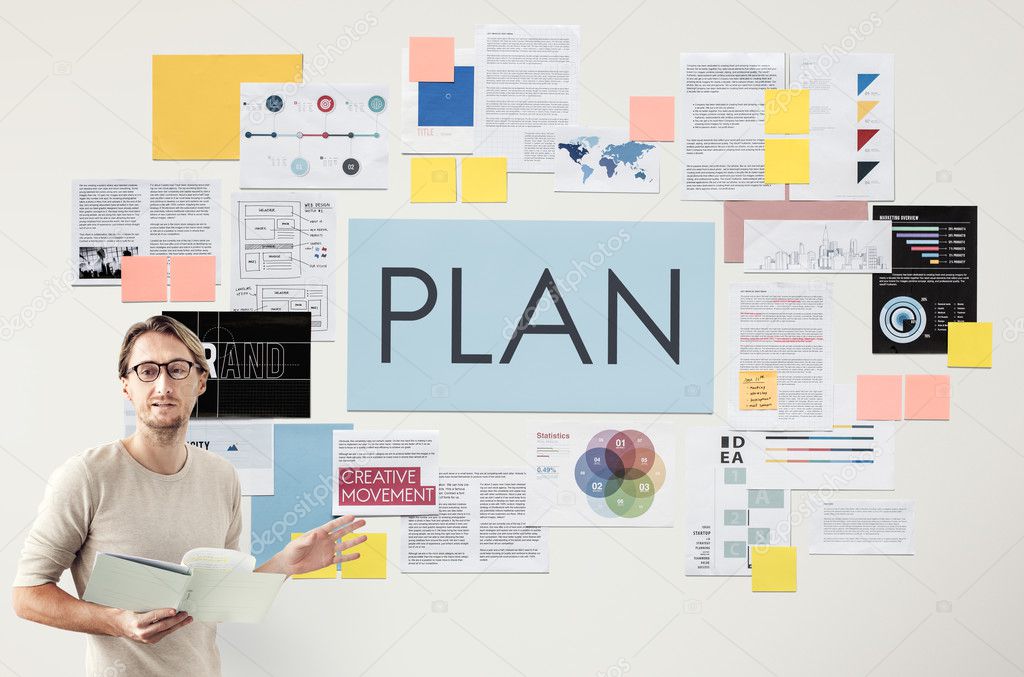 Businessman working with plan — Stock Photo © Rawpixel #111746466