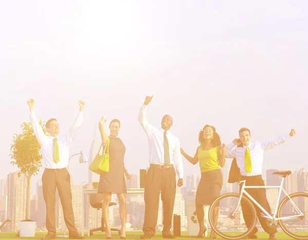 Group of office workers outdoors — Stock Photo © Rawpixel #97464400