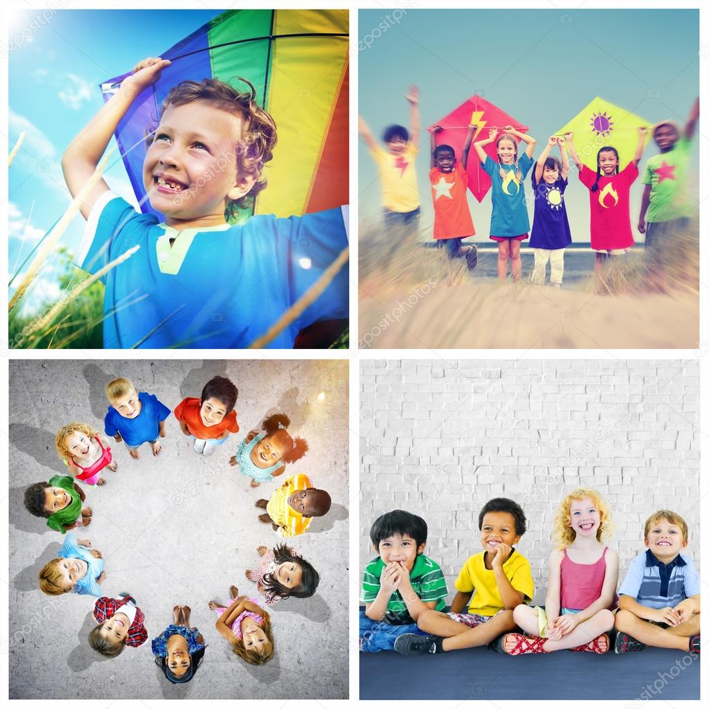 Collage with Various children Stock Photo by ©Rawpixel 112661948