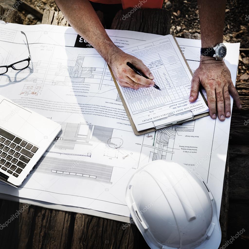 Construction Worker Looking at Building plan Stock Photo by ©Rawpixel ...