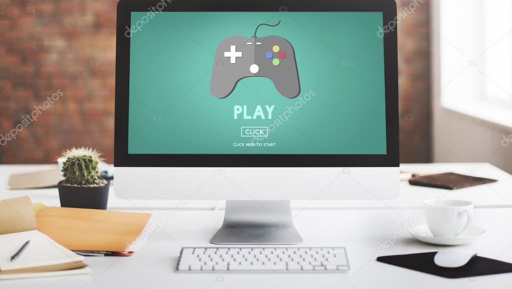 Switched on computer in office — Stock Photo © Rawpixel #112662826