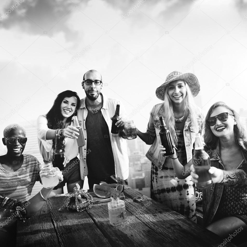 People drinking at roof party Stock Photo by ©Rawpixel 113477992