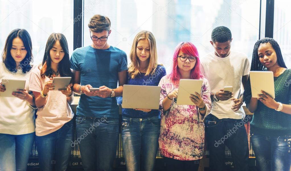 Students using digital devices Stock Photo by ©Rawpixel 113509330