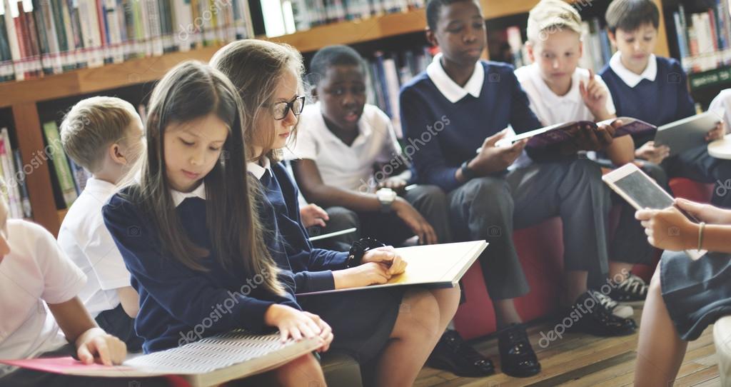 Classmates reading in library Stock Photo by ©Rawpixel 114497002