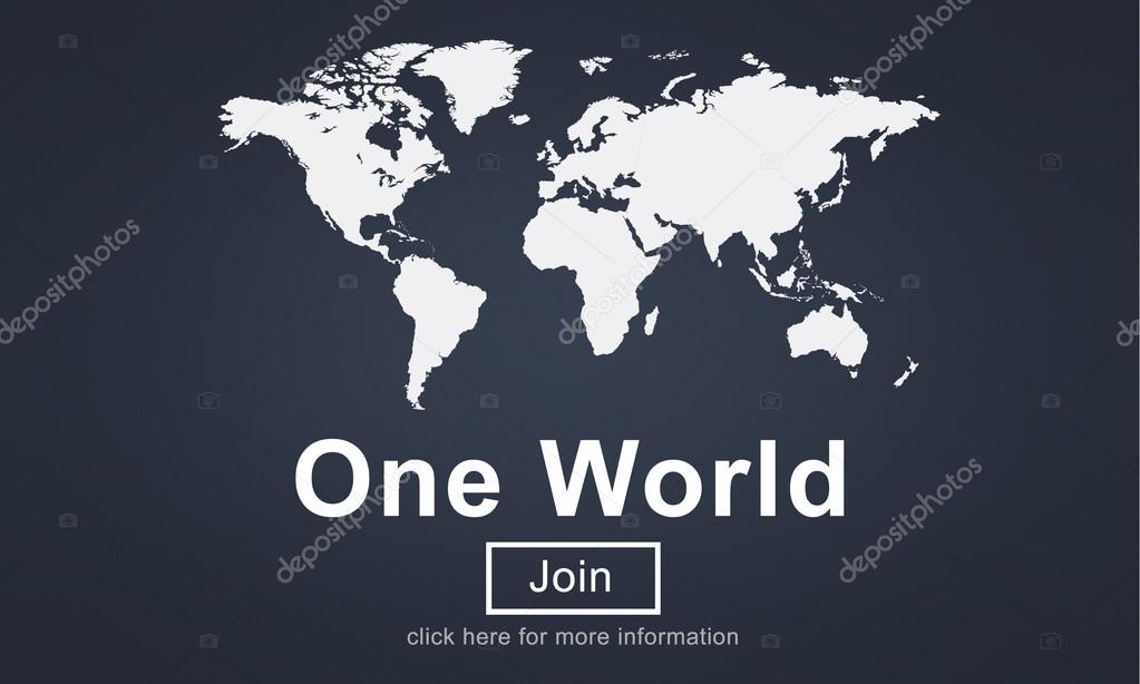 Template with one world concept — Stock Photo © Rawpixel #114500778
