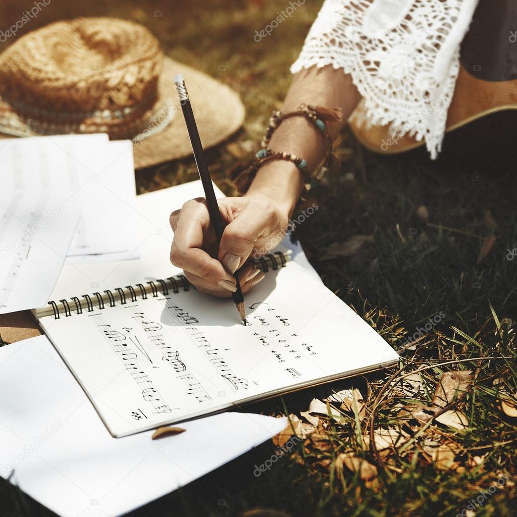 Girl Writing Photography
