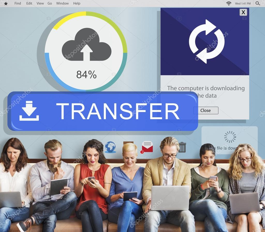 People sit with devices and Transfer — Stock Photo © Rawpixel #115883514