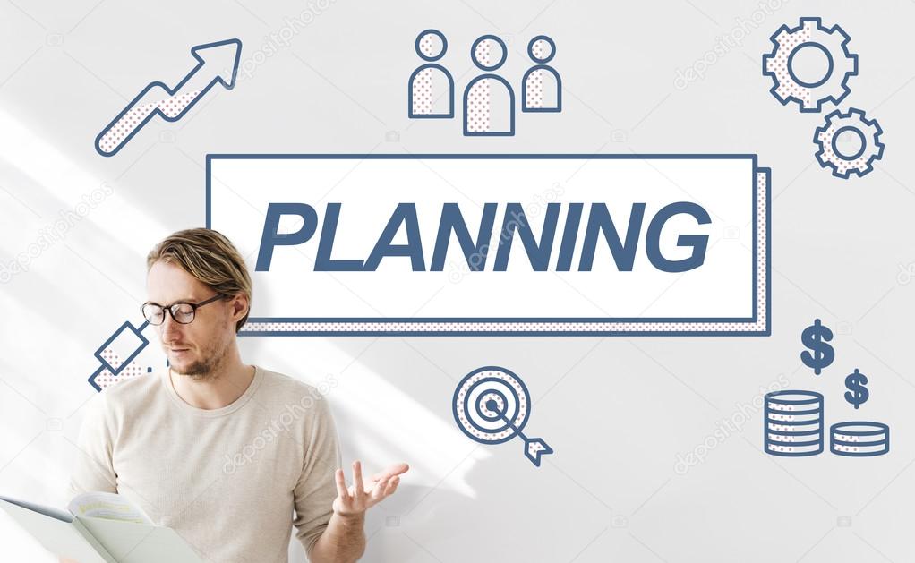 Businessman working with planning — Stock Photo © Rawpixel #116800546
