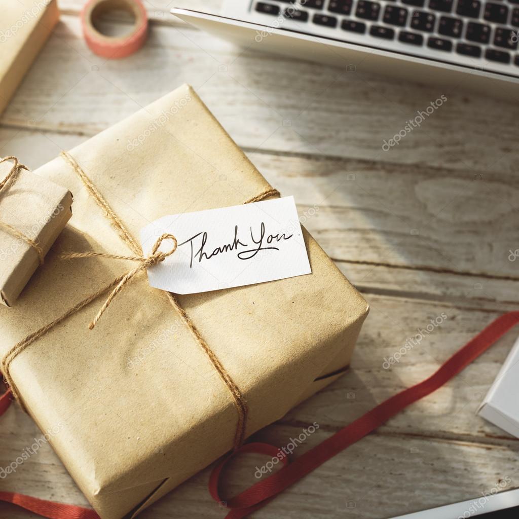 Thank You note on Gift — Stock Photo © Rawpixel #117558276