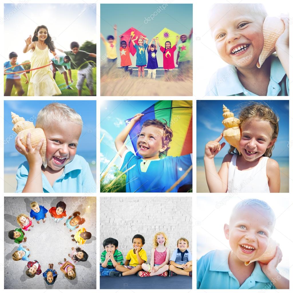 Collage Collection Various children Stock Photo by ©Rawpixel 117582774